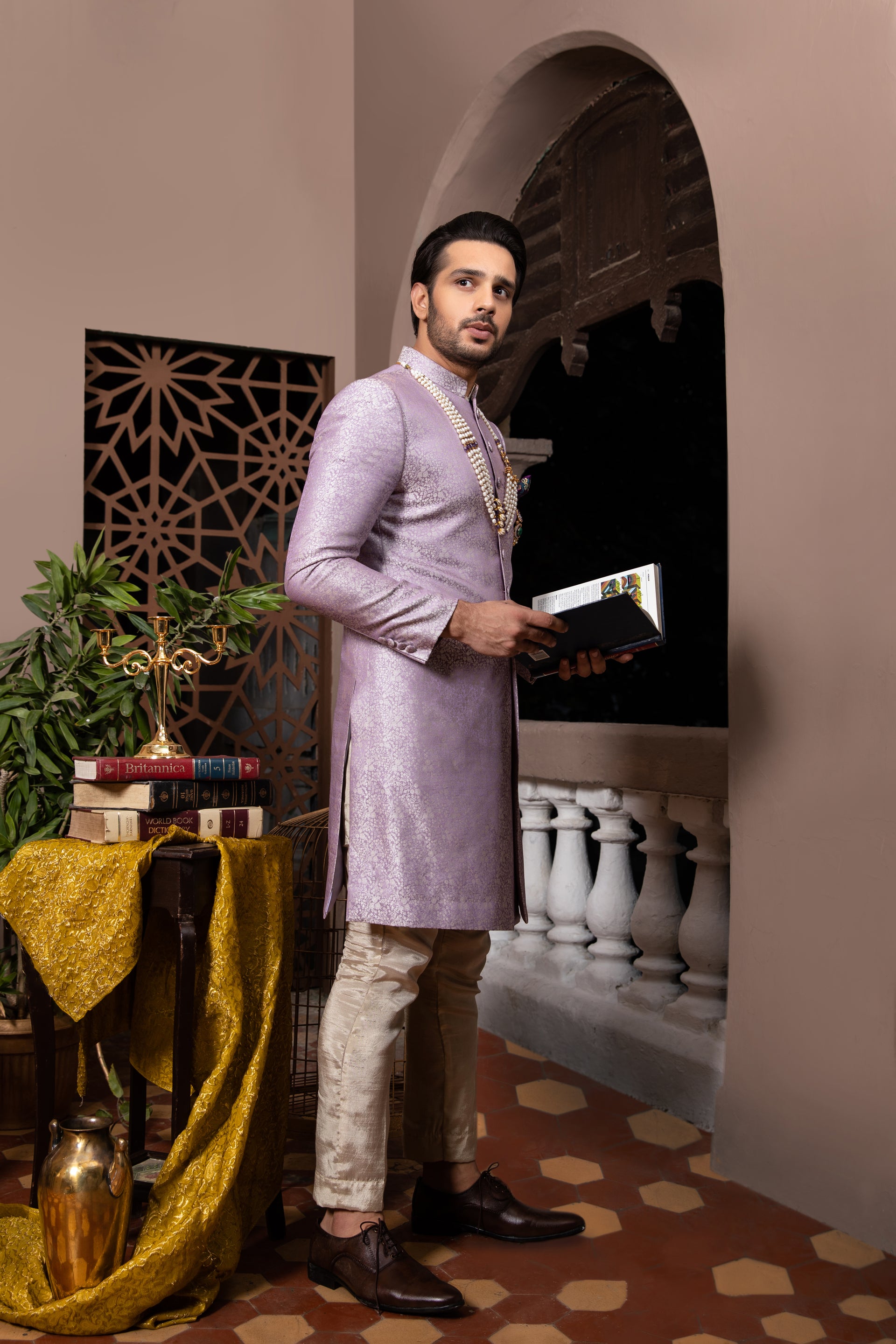 Classic Lilac Sherwani - Timeless Elegance for Modern Men – Talha Batla